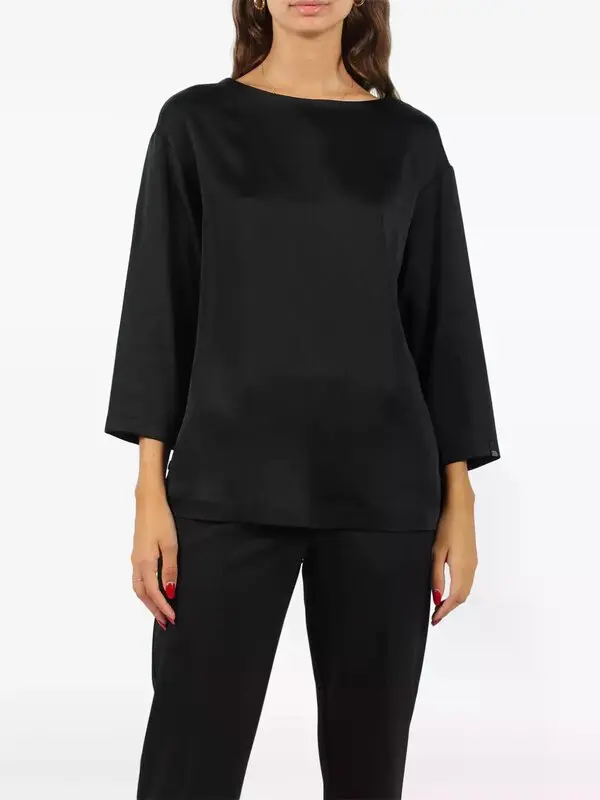 Herno Satin-weave Top - Black