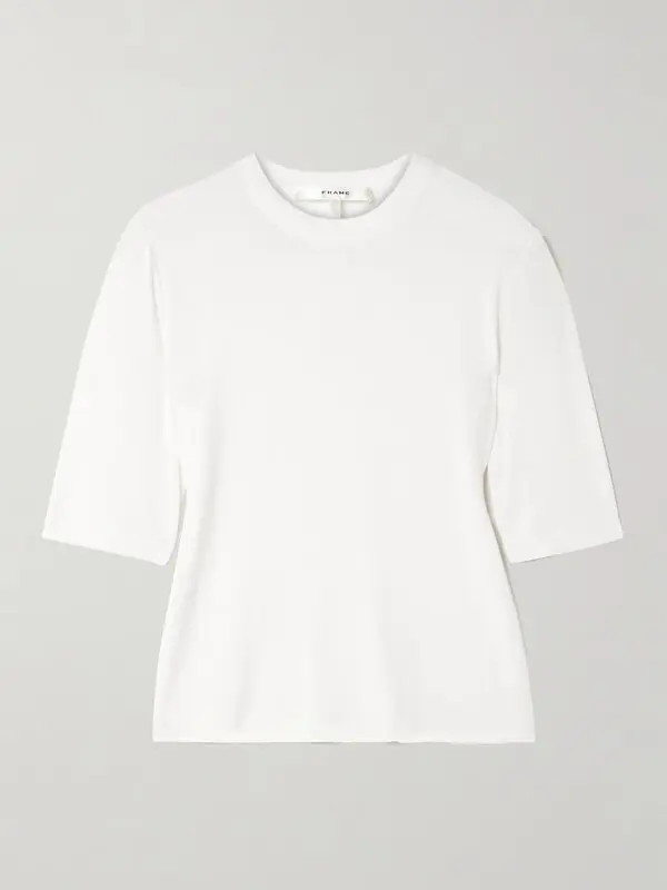 FRAME Ribbed Stretch-modal T-shirt