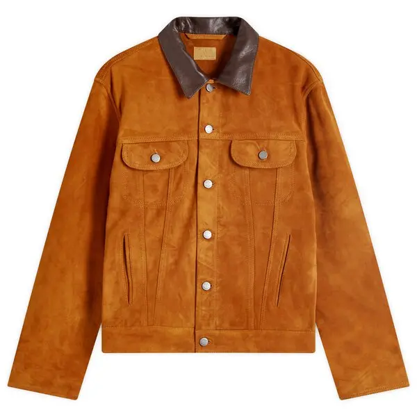 Nudie Jeans Danny Suede Jacket In Tobacco - 40% Off