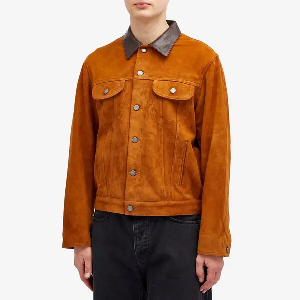 Nudie Jeans Danny Suede Jacket In Tobacco - 40% Off