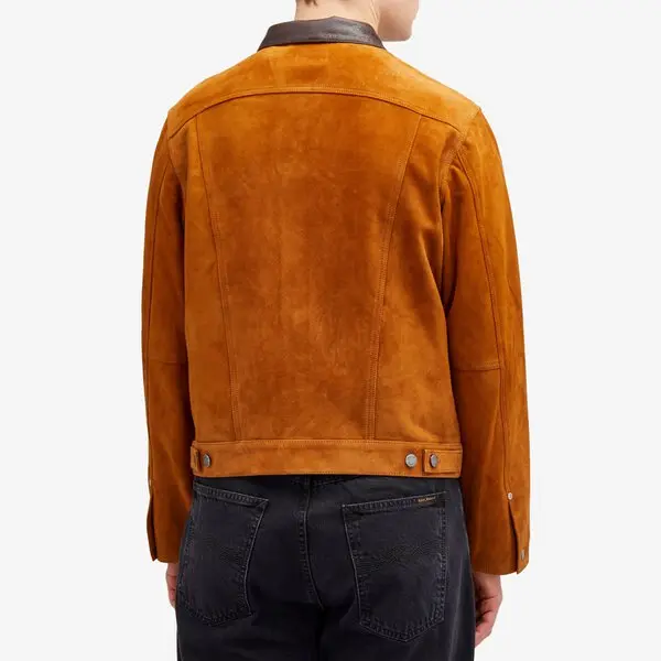 Nudie Jeans Danny Suede Jacket In Tobacco - 40% Off