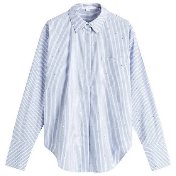 Good American Rhinestone Poplin Shirt