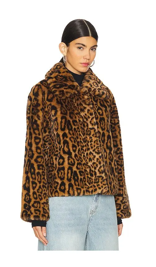 Apparis Elis Leopard Print Short Coat