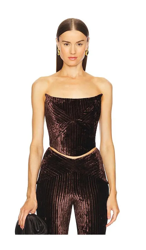 MICHAEL COSTELLO X Revolve Ryliana Top - Chocolate