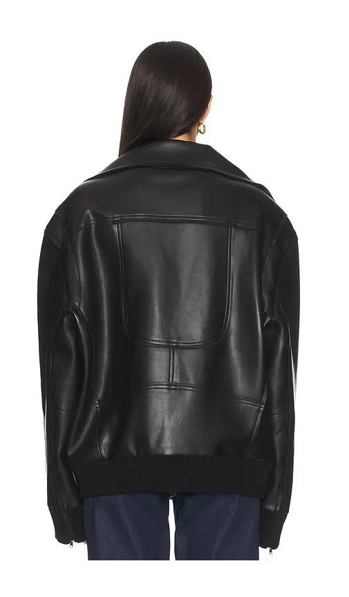 Norma Kamali Oversized Moto Jacket - Black