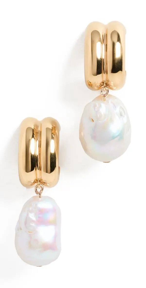 Agmes Baroque Juliette Earrings - Gold Vermeil/pearl