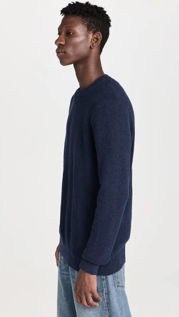 Faherty Brand Jackson Crewneck Sweater - Navy Heather