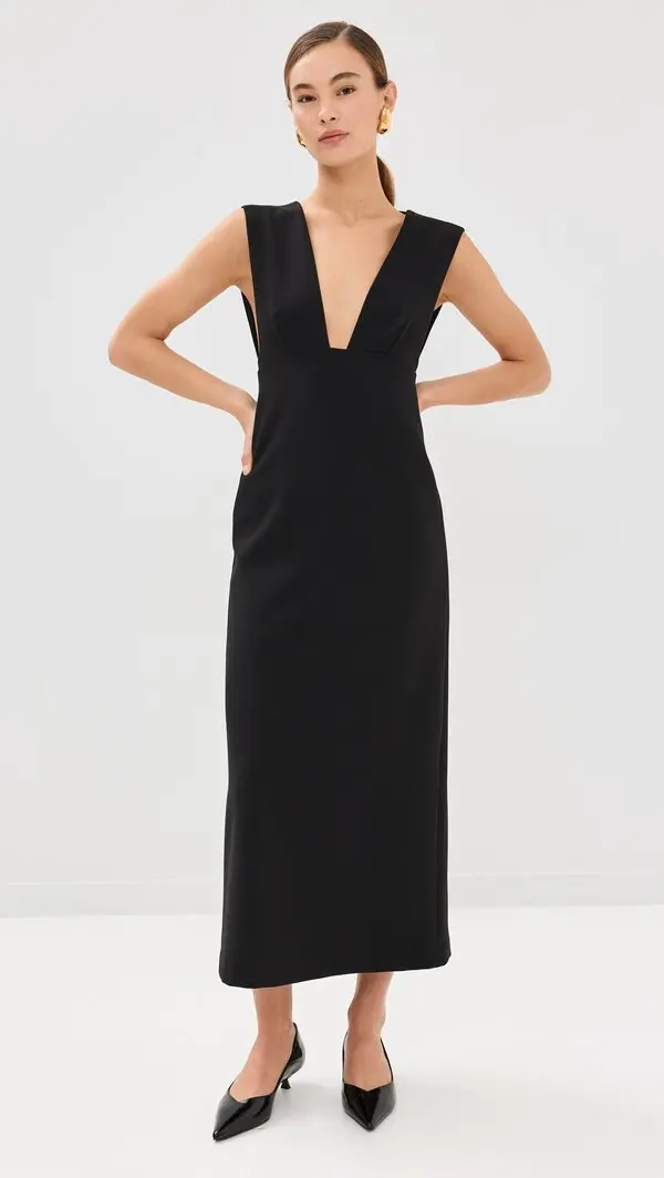 rachel comey black dress Wonder Dress Cream / 0. / Stretch Georgette main image 0