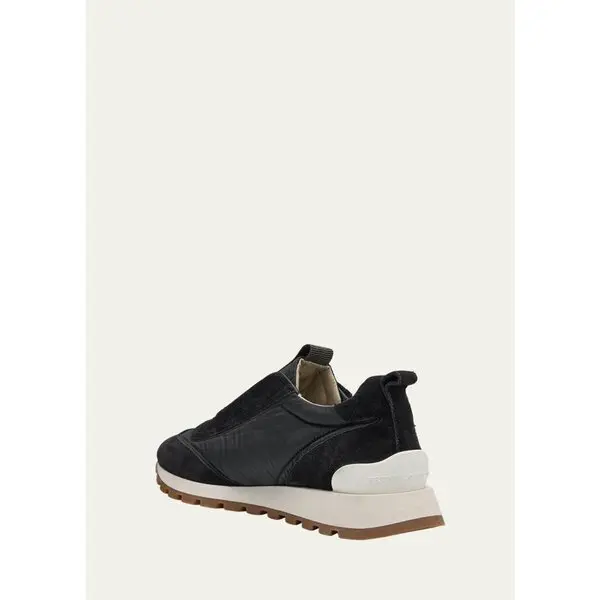 Brunello Cucinelli Monili Laceless Trainer Sneakers - White
