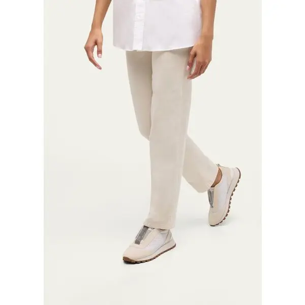 Brunello Cucinelli Monili Laceless Trainer Sneakers - White