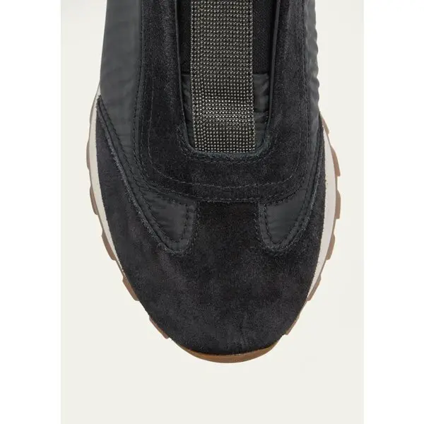 Brunello Cucinelli Monili Laceless Trainer Sneakers - White