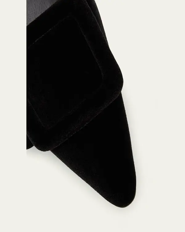 manolo blahnik - Manolo Blahnik Maysale Velvet Mule Pumps
