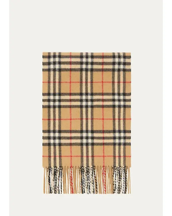 Burberry Check Cashmere Scarf - Sand