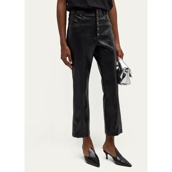 Cinq À Sept Wallace Faux Leather Bootcut Ankle Pants