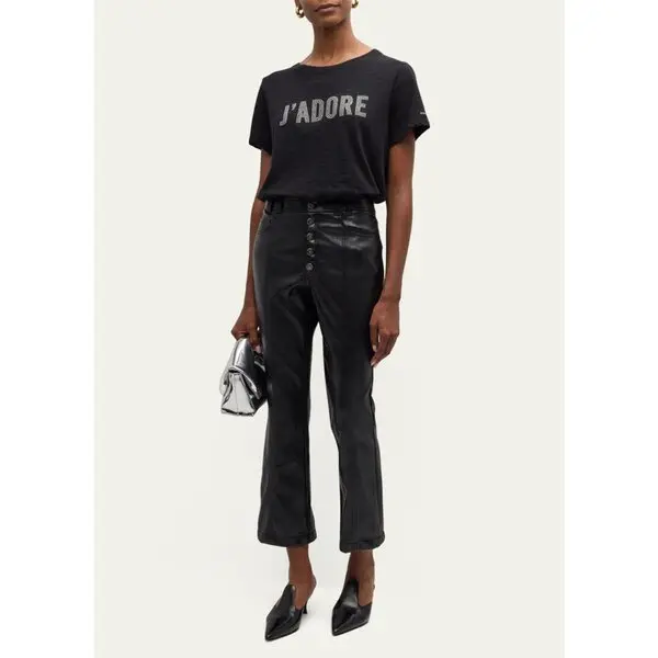Cinq À Sept Wallace Faux Leather Bootcut Ankle Pants