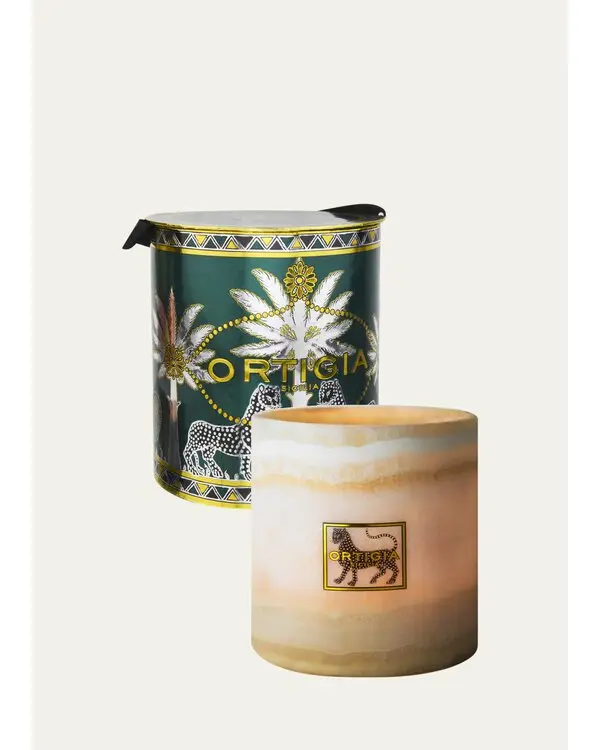 ORTIGIA SICILIA Ambra Nera Alabaster Candle, 35 Oz