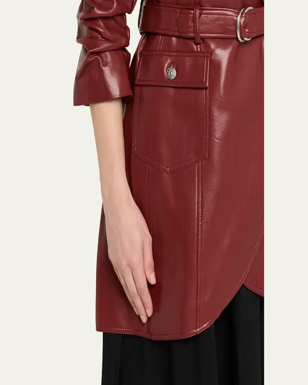 Cinq À Sept Holly Cropped Vegan Leather Jacket - Black