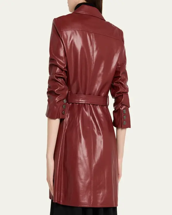 Cinq À Sept Holly Cropped Vegan Leather Jacket - Black