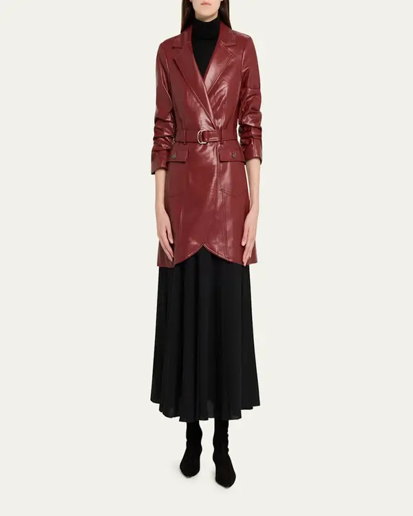 Cinq À Sept Holly Cropped Vegan Leather Jacket - Black