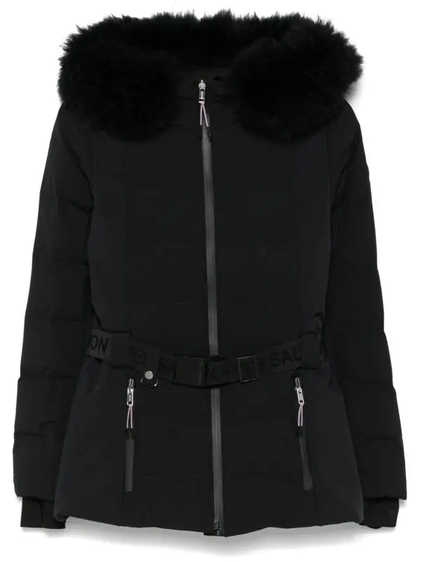 YVES SALOMON Belted Ski Jacket - Black