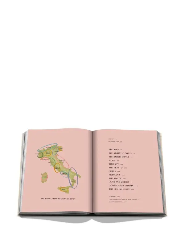 Assouline Wine & Travel Italy Enrico Bernardo Hardcover Book - Pink