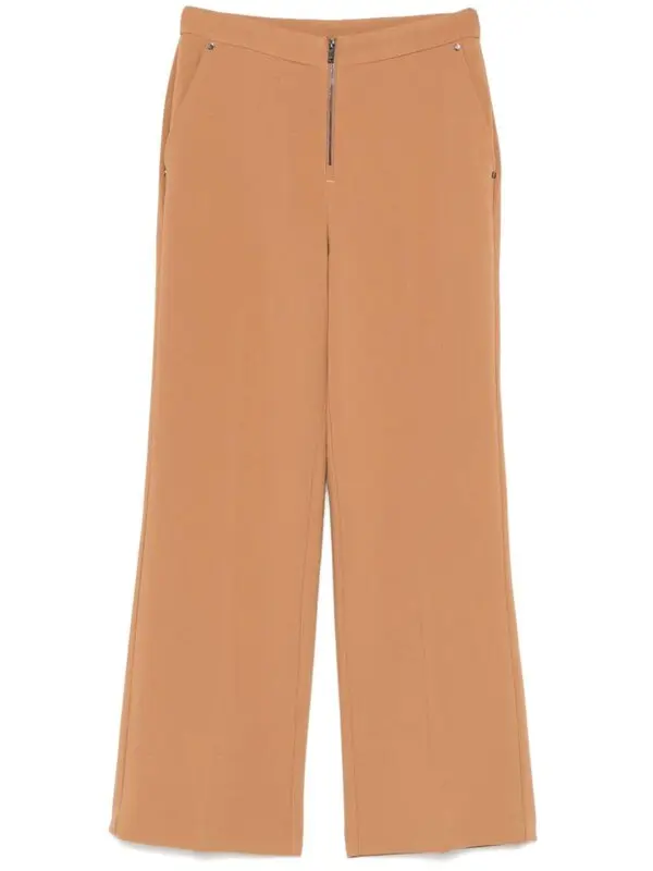 Dkny Wide-leg Trousers - Brown