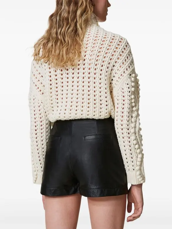 TWINSET Fairfax Leather Shorts