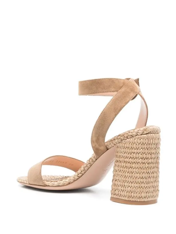 GIANVITO ROSSI 85mm Suede Sandals - Neutrals