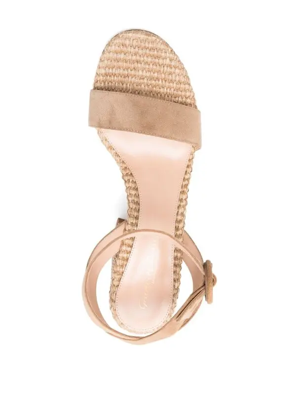 GIANVITO ROSSI 85mm Suede Sandals - Neutrals