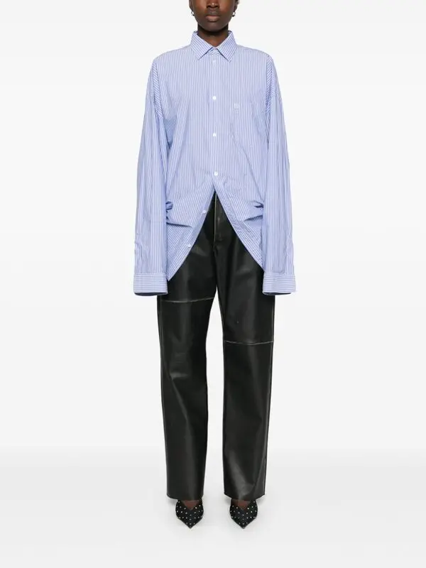 Balenciaga Knot-detail Striped Shirt