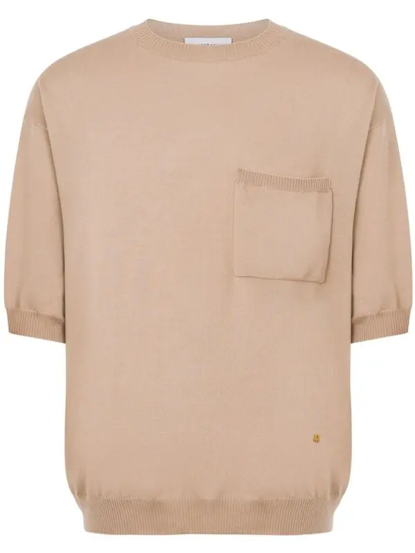 Moschino Fine-knit T-shirt - Neutrals