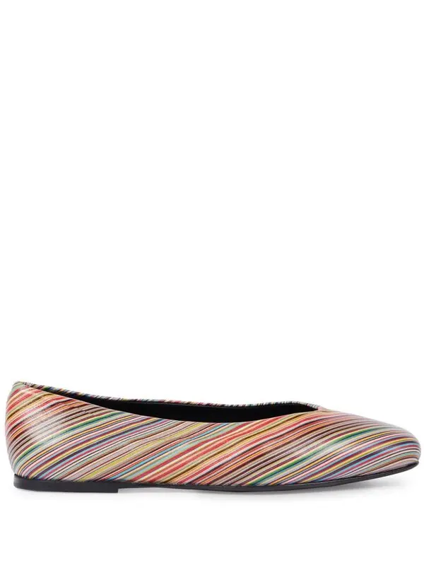 Paul Smith Striped Ballerina Flats