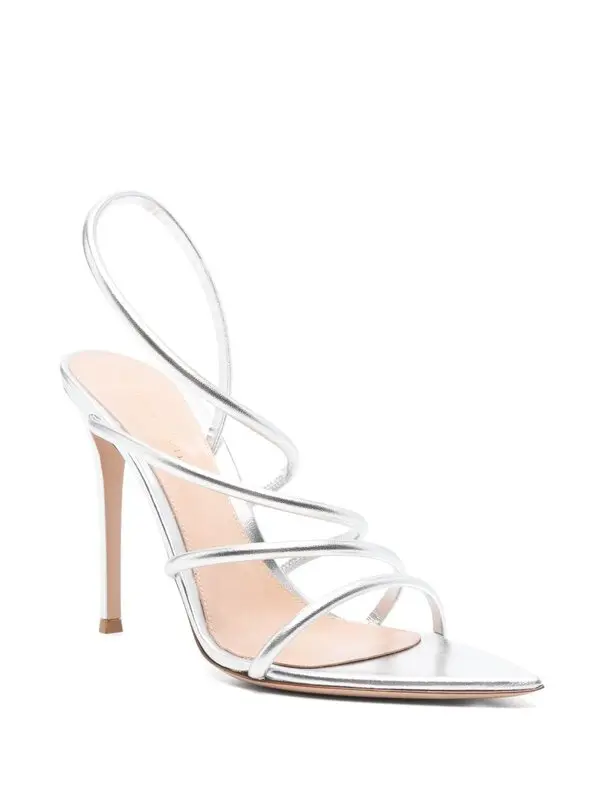 GIANVITO ROSSI 105mm Ettie Sandals - Silver