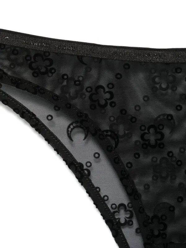 MARINE SERRE Moonogram Mesh Briefs - Black