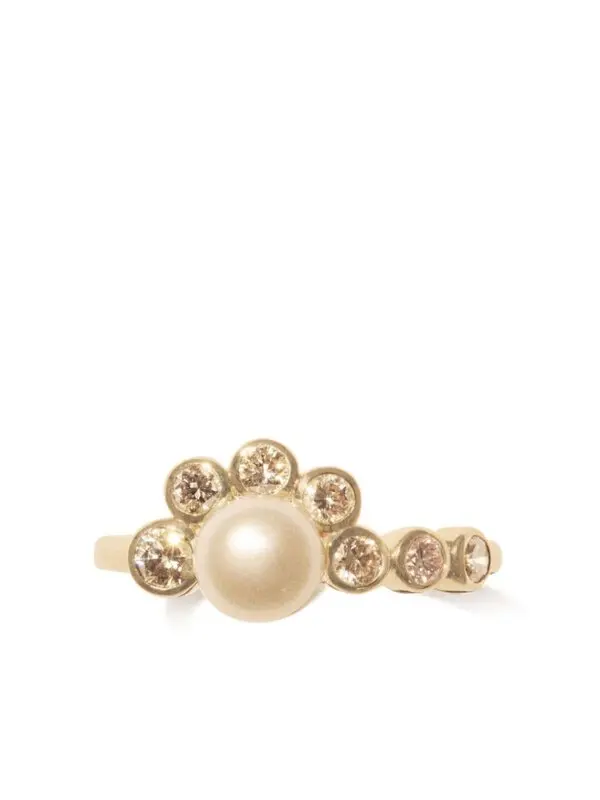Pascale Monvoisin 9kt Yellow Martha Pearl Cocktail Ring - Gold