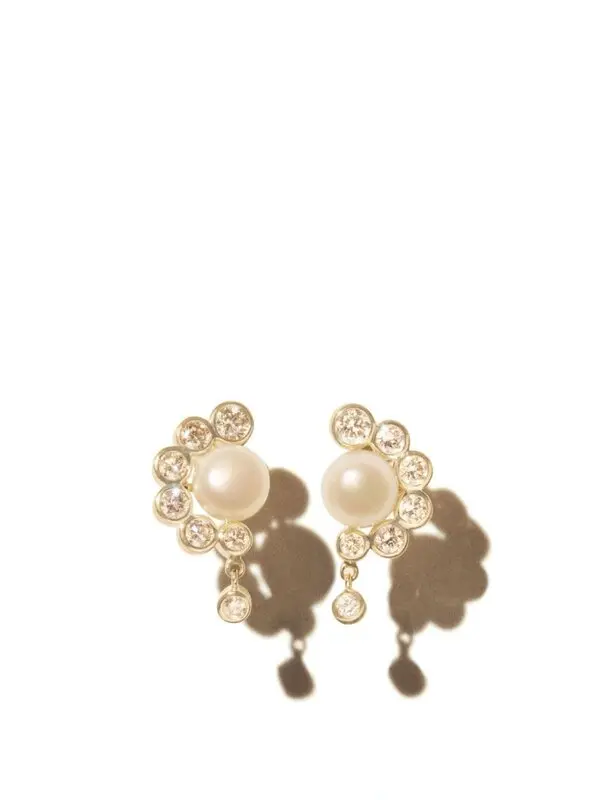 Pascale Monvoisin Martha Pearl Stud Earrings - Gold