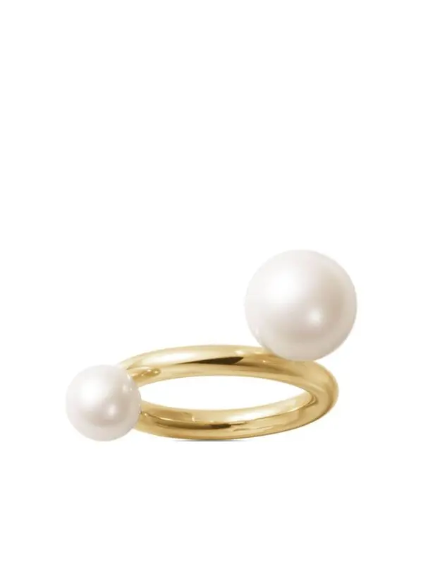 Sophie Bille Brahe 14kt Recycled Yellow And Freshwater Pearl Ring - Gold
