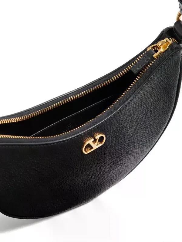Valentino Garavani Vlogo Signature Grained-leather Mini Bag - Black