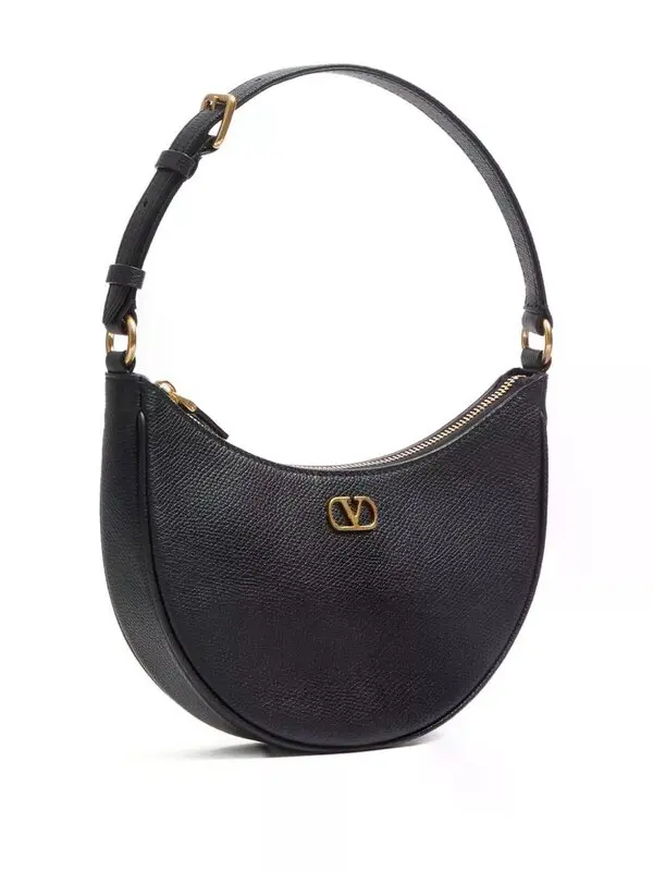 Valentino Garavani Vlogo Signature Grained-leather Mini Bag - Black