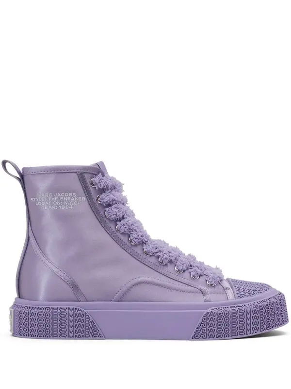 Marc Jacobs Satin High Top Sneakers - Purple