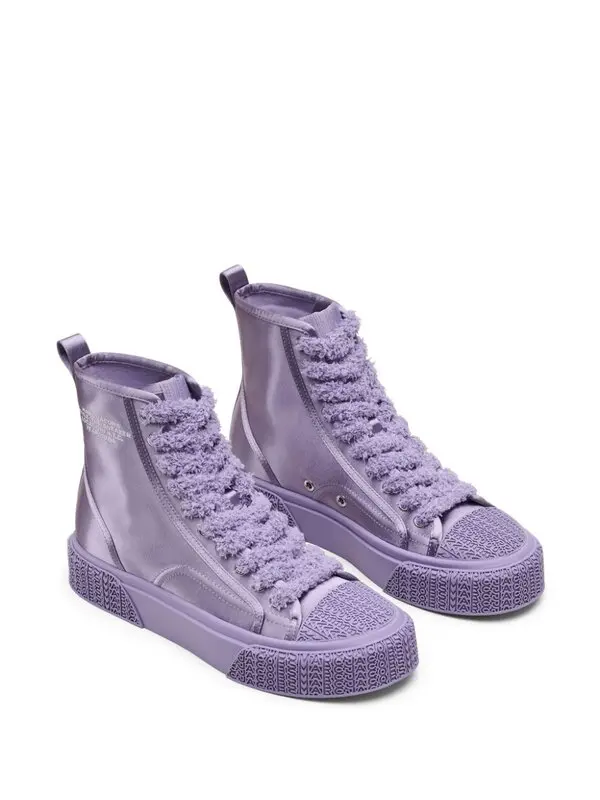 Marc Jacobs Satin High Top Sneakers - Purple