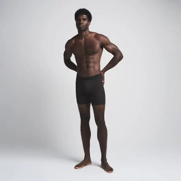 SKIMS 5" Boxer Brief 5 Pack | Black | | Cotton - Heather Multi