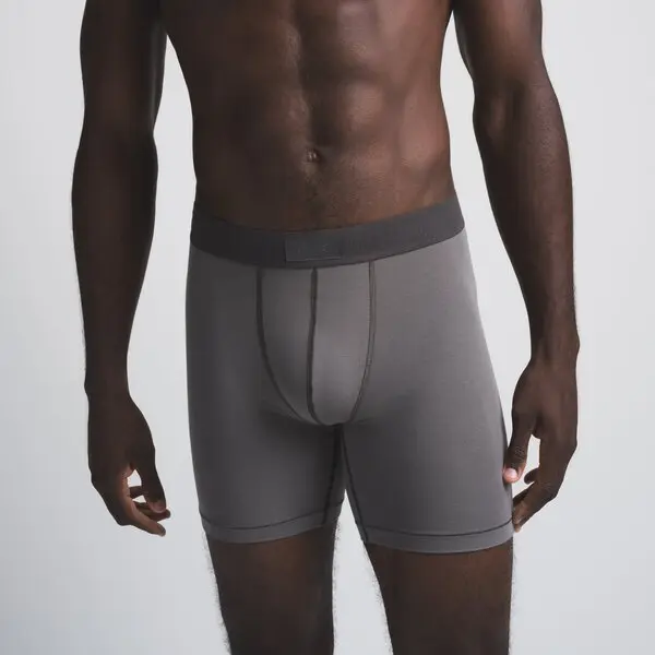 SKIMS 5" Boxer Brief 5 Pack | Black | | Cotton - Heather Multi