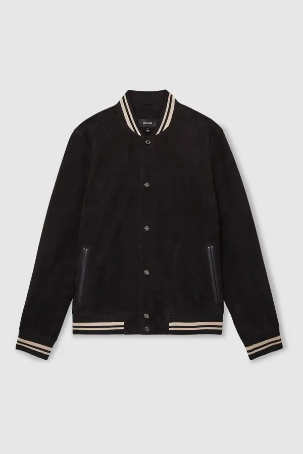 REISS Banridge Suede Bomber Jacket