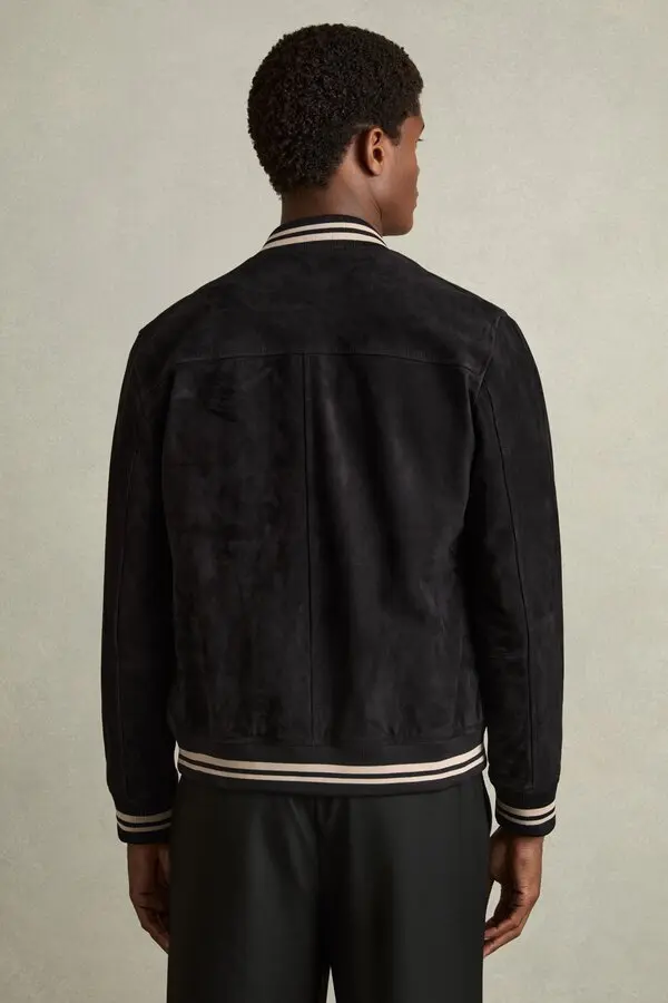 REISS Banridge Suede Bomber Jacket