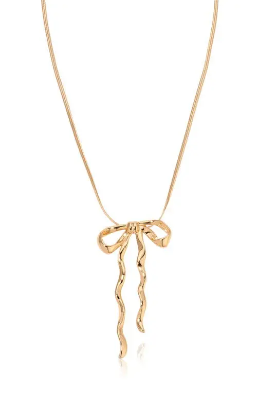 Ettika Bow Organica Pendant Necklace - Gold