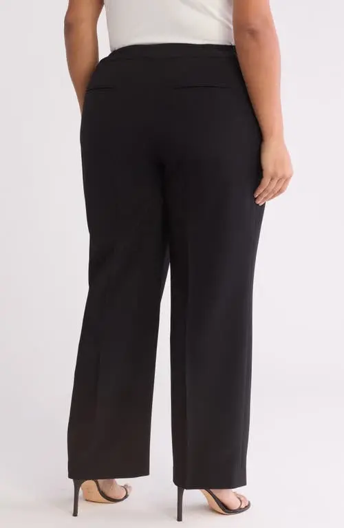 KASPER Tab Front Straight-leg Trousers