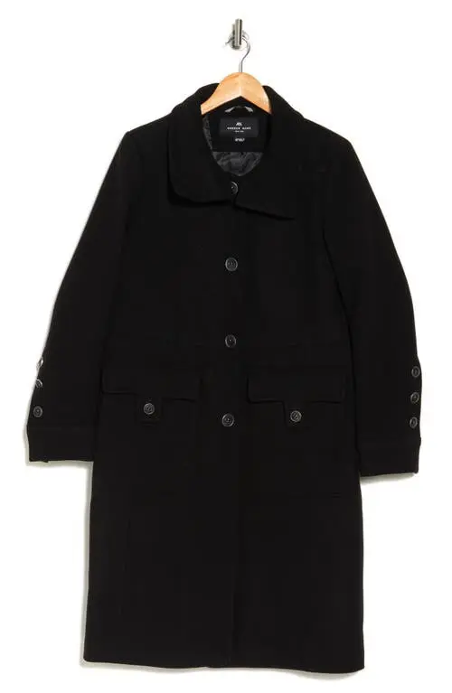 Andrew Marc Almedia Wool-blend Twill Coat - Black