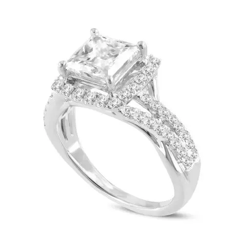 LUVMYJEWELRY 2.65 Ct Lab Grown Diamond Ring - 14k White Gold