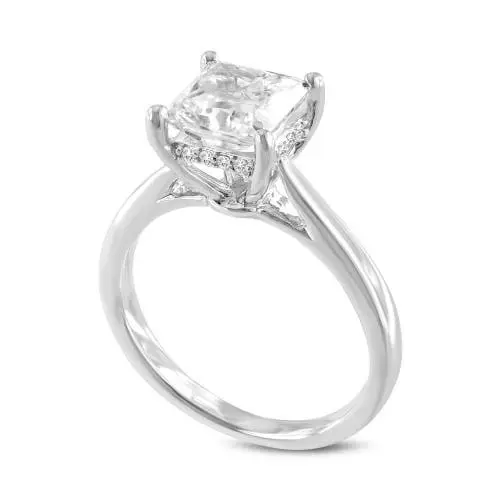 LUVMYJEWELRY Genoveva 2.2 Ct Lab Grown Diamond Engagement Ring - 14k White Gold